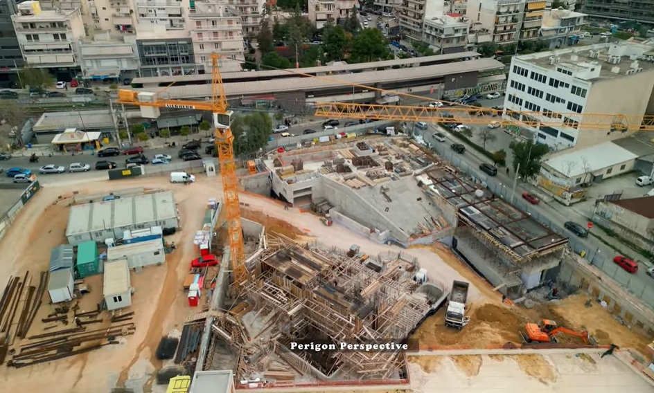 Ιωνικό Κέντρο: Βίντεο με την πρόοδο των κατασκευών στον Περισσό από ψηλά